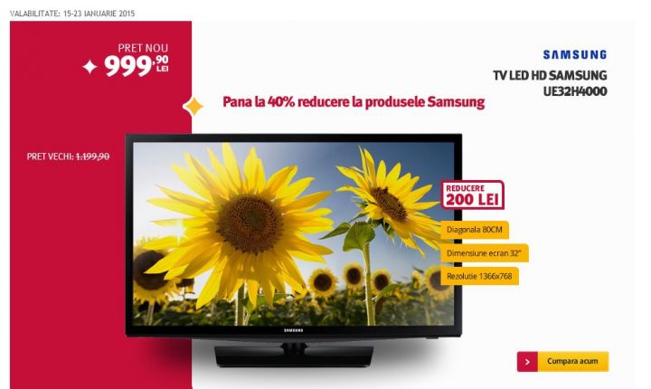 Promoție: Până la 40% reducere la produse Samsung - Observatorul Prahovean