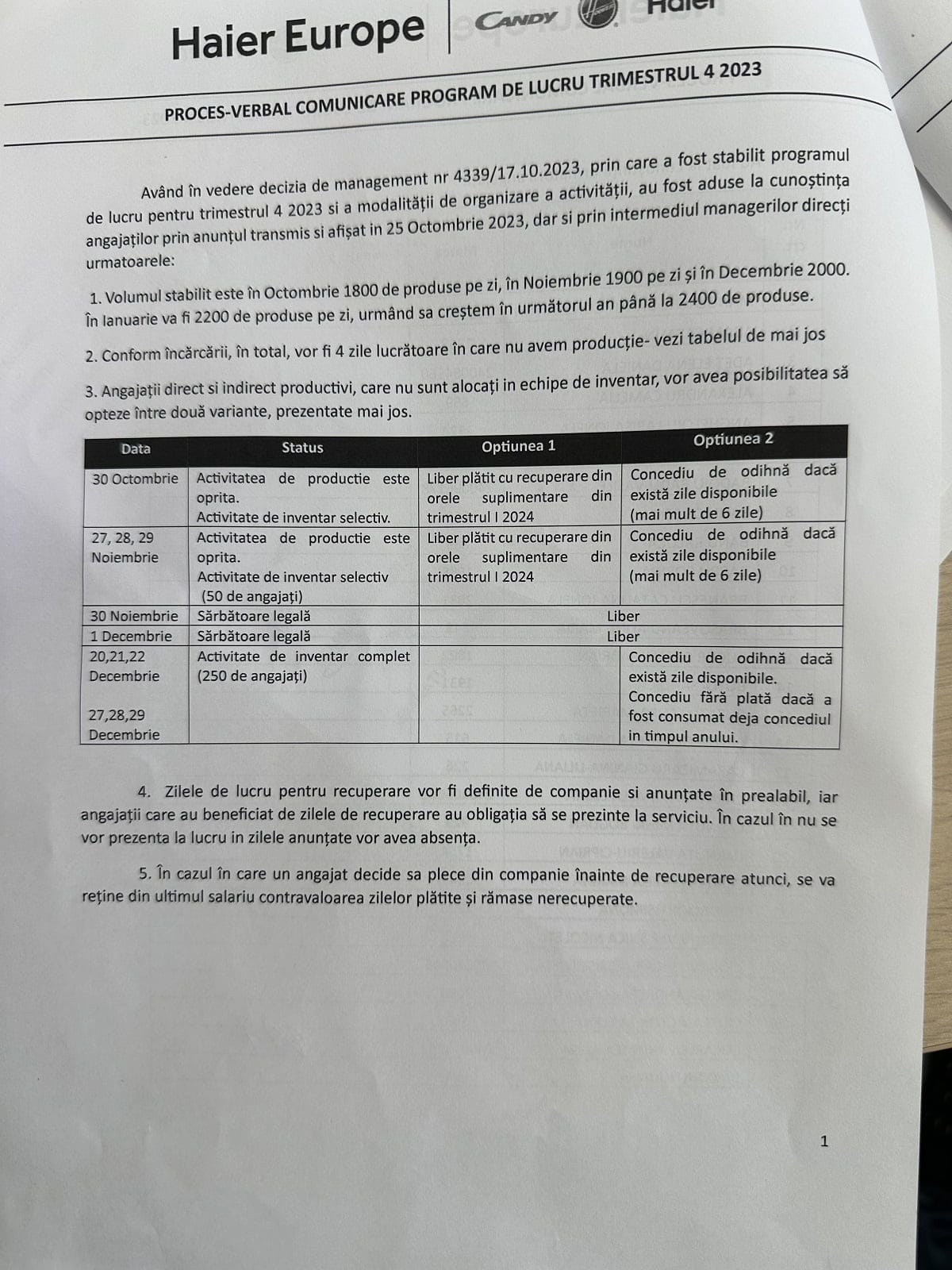 Protest spontan la fabrica Haier din Prahova. Angajații susțin că sunt ...