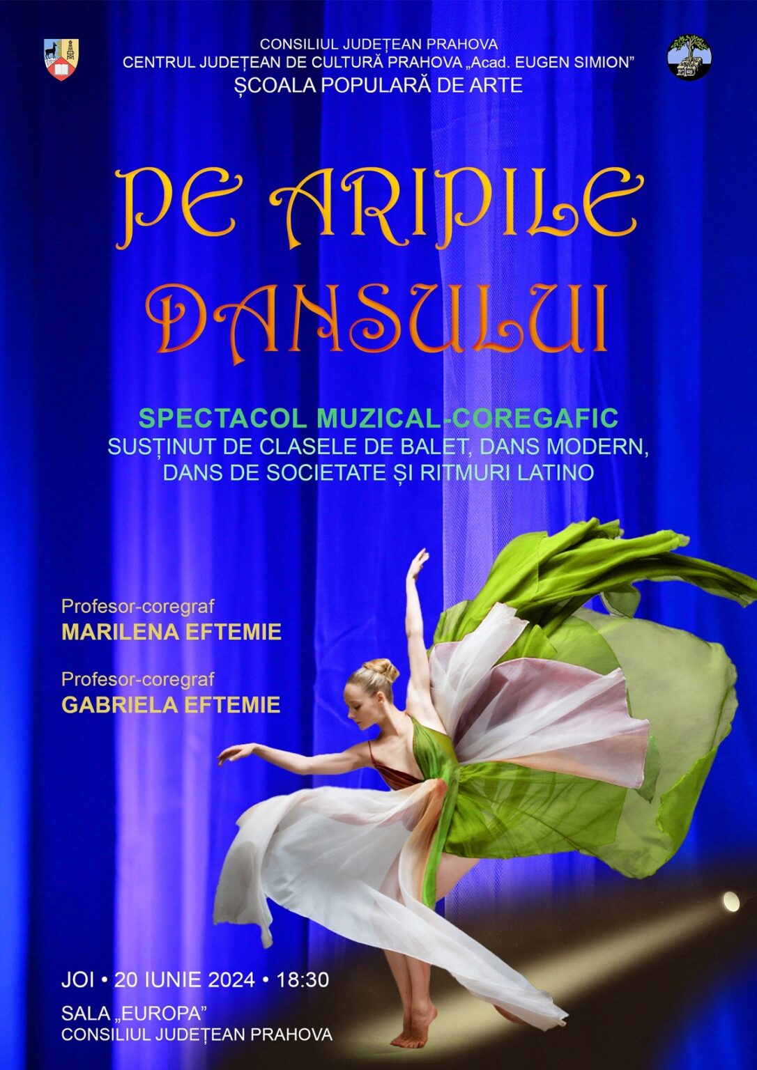 Spectacolul muzical-coregrafic „Pe aripile dansului” are loc joi, în ...