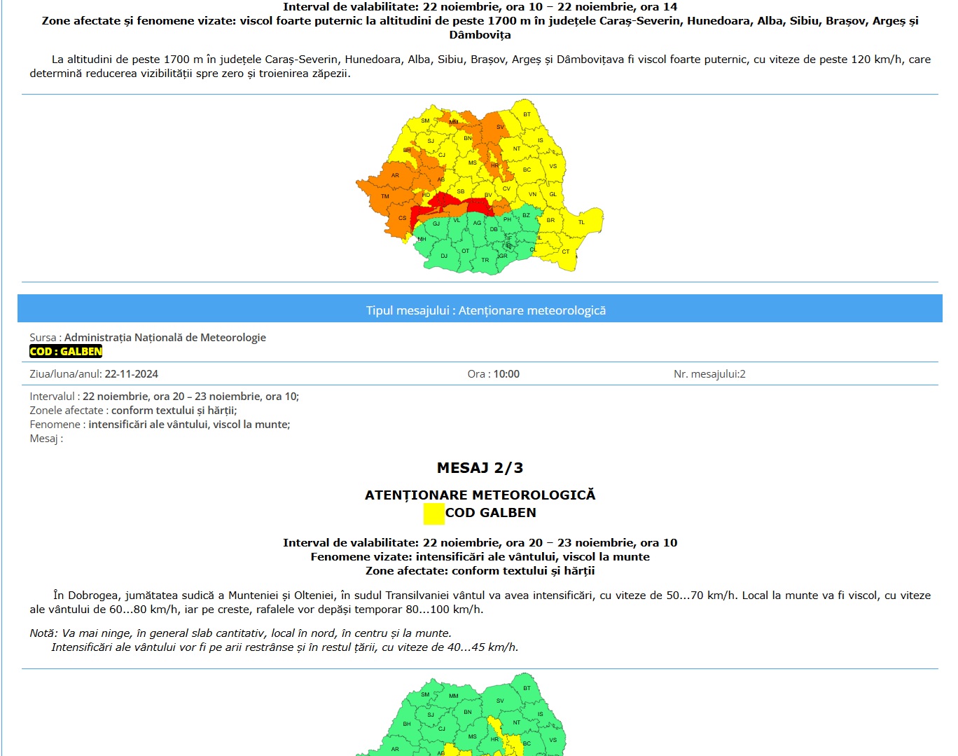 Ninsorile și viscolul nu se opresc. Meteorologii au actualizat ...