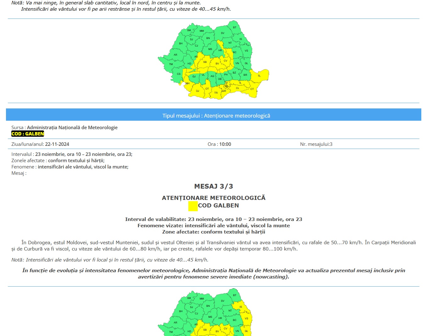 Ninsorile și viscolul nu se opresc. Meteorologii au actualizat ...