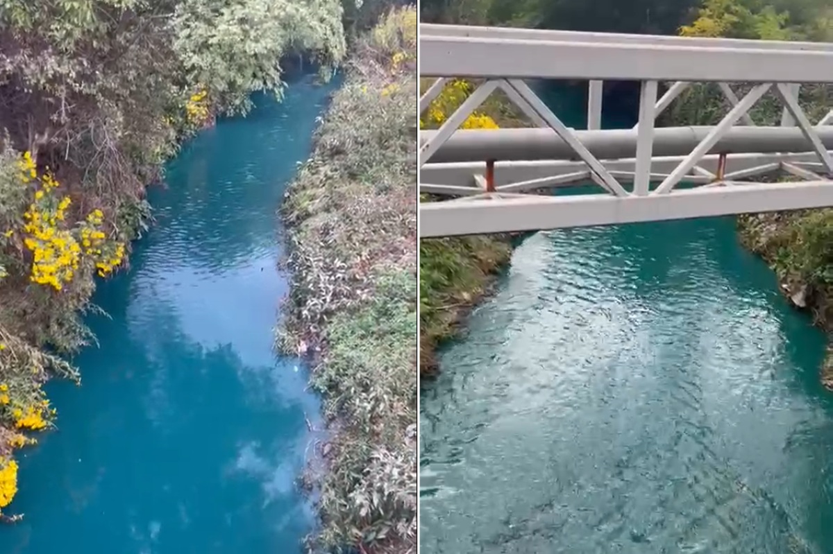 Dâmbu și-a schimbat culoarea în albastru marin. Nu e curat, e doar ...